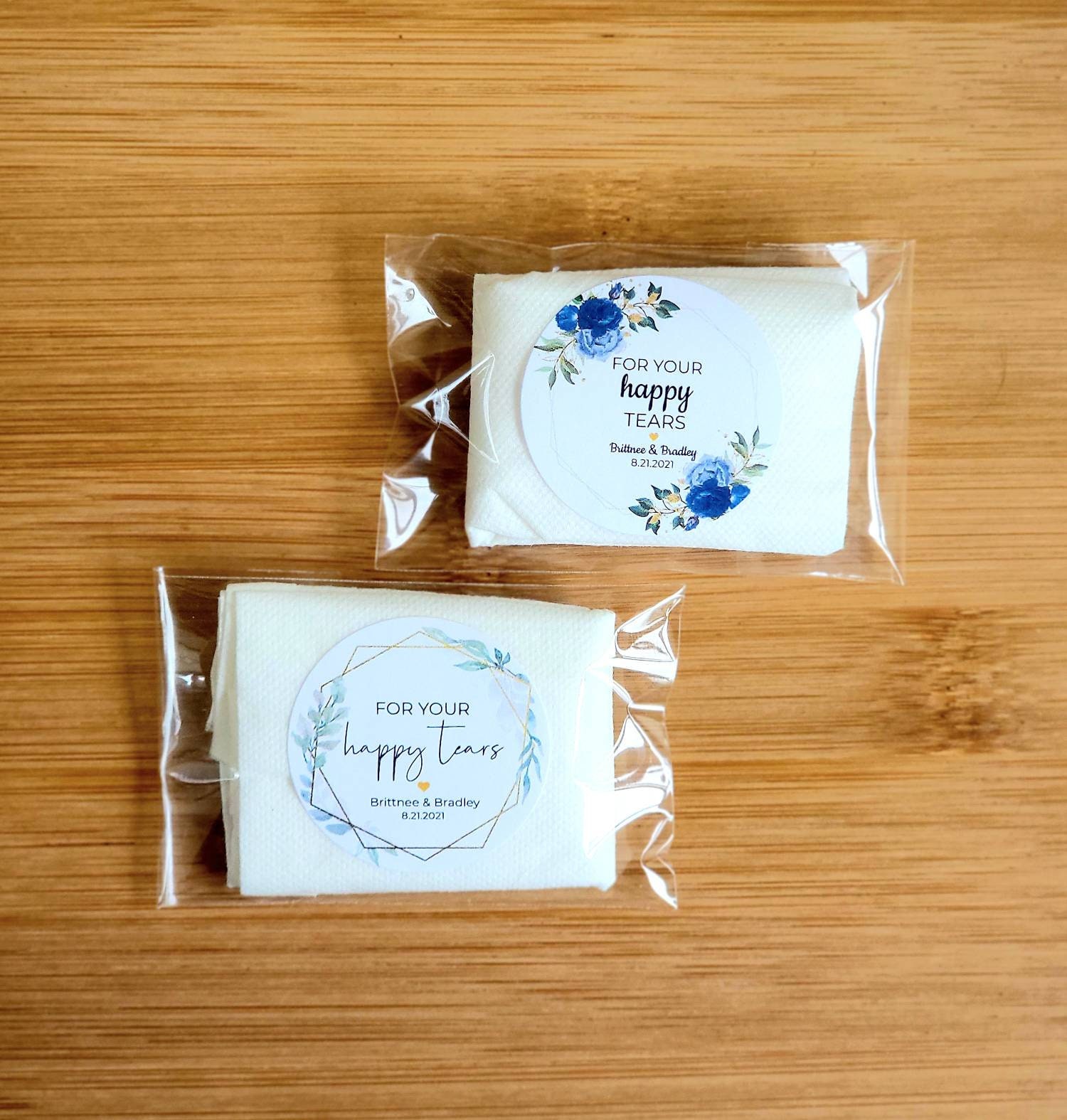 Wedding Tissues for Your Happy Tears Personalized Tissue | Etsy