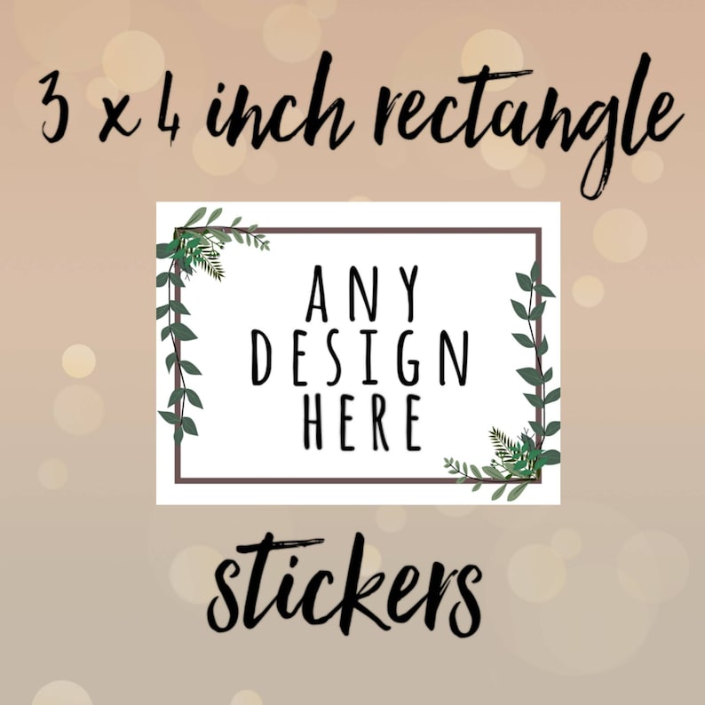 3x4 Inch RECTANGLE Stickers Custom Labels Custom Stickers - Etsy