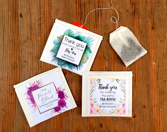 Tea Favors W/ Teabag - Etsy