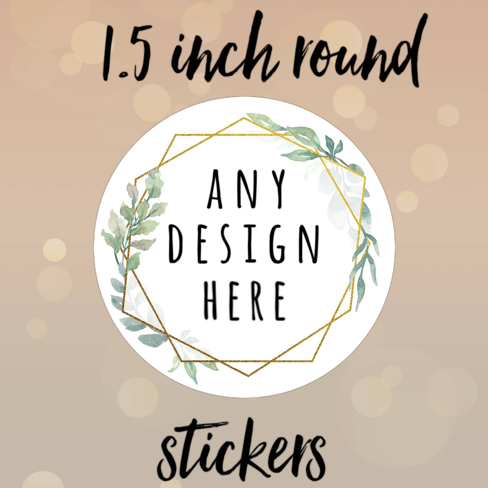 1.5 Inch CIRCLE Stickers Custom Labels, Custom Stickers, Logo Labels ...