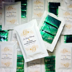 Memorial Andes Mint Chocolate Favors - Memory Mints, Personalized Mints ...