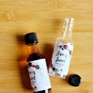 Syrup Bottles With Labels - Maple Syrup Bottles, Syrup Favors, UNFILLED ...