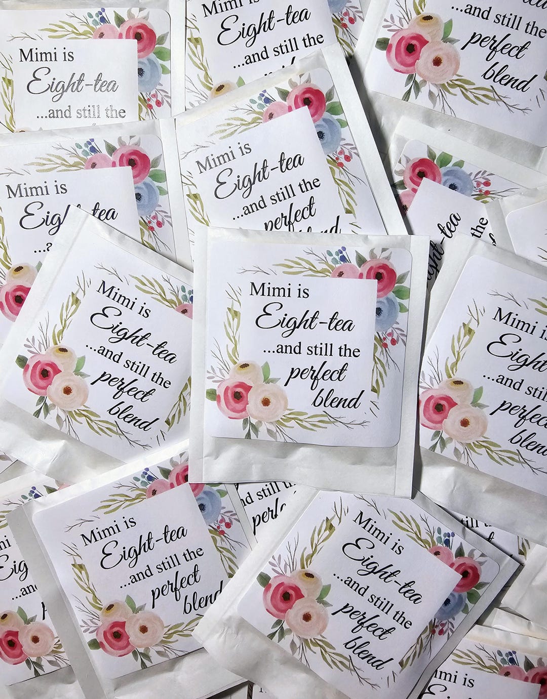 Adult Birthday Tea Favors - Custom Birthday Tea Bags, 70th 80th 90th ...