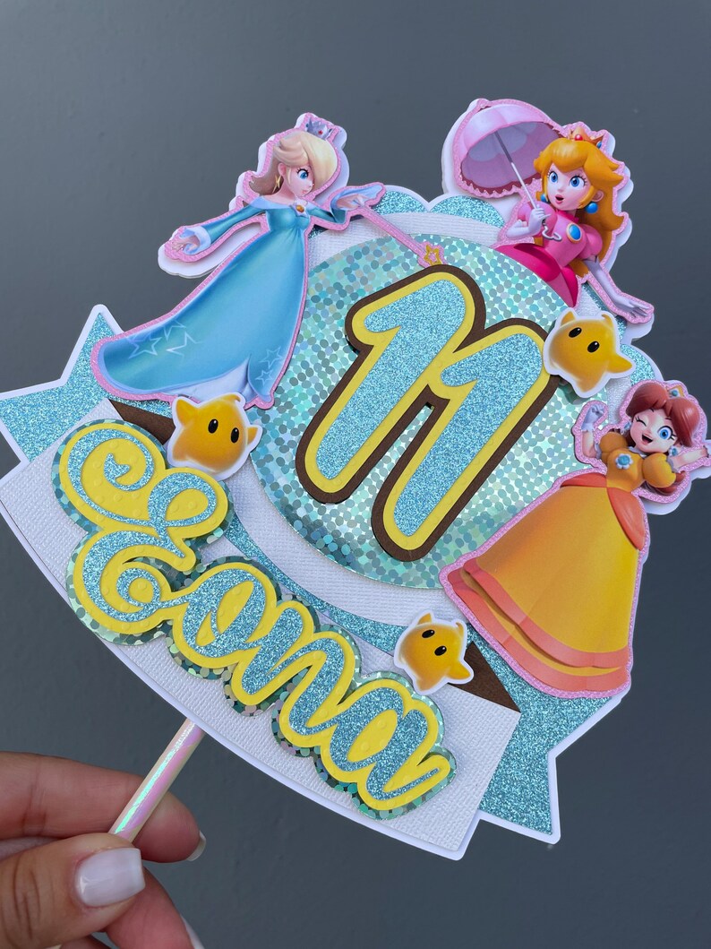 Personalized Mario Princess Cake Topper Princess Peach Cake - Etsy