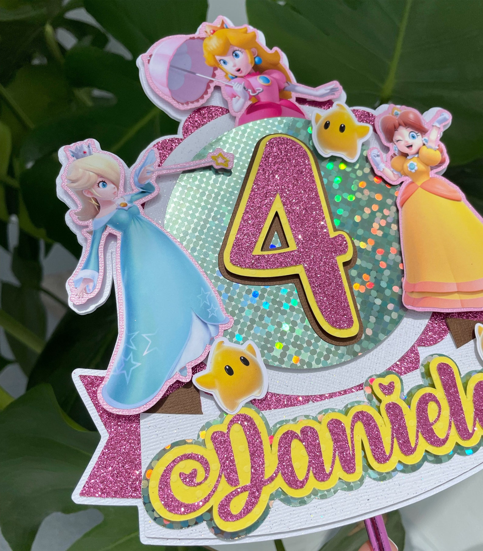 Personalized Mario Princess Cake Topper Princess Peach Cake | Etsy