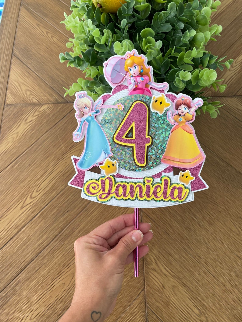 Personalized Mario Princess Cake Topper Princess Peach Cake - Etsy