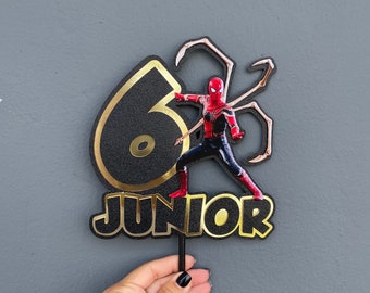 Personalized Spiderman Cake Topper Spider Man Centerpieces | Etsy