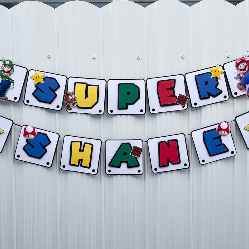 Mario Kart Banner - Etsy