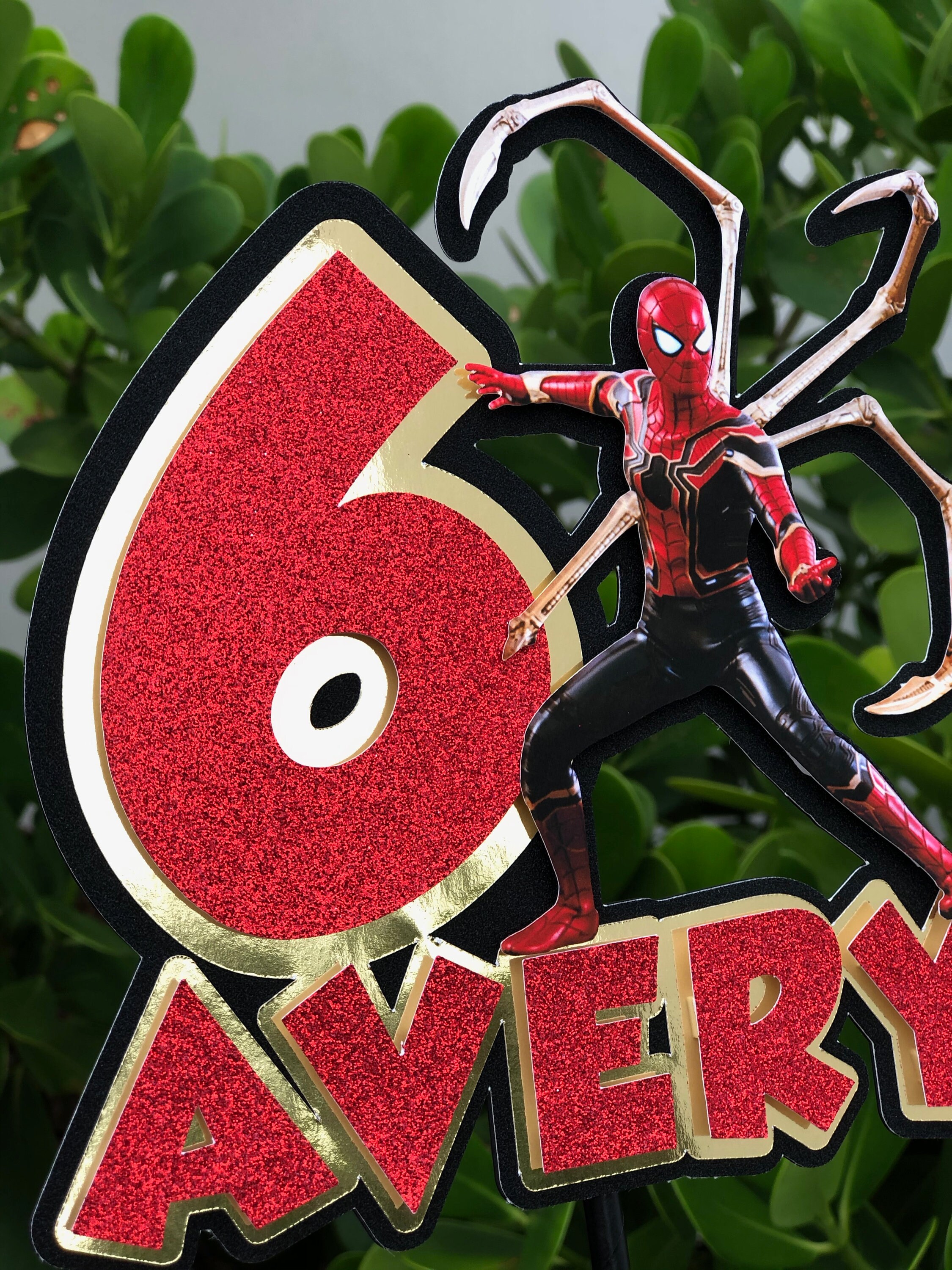 Personalized Spiderman Cake Topper Spider Man Centerpieces - Etsy