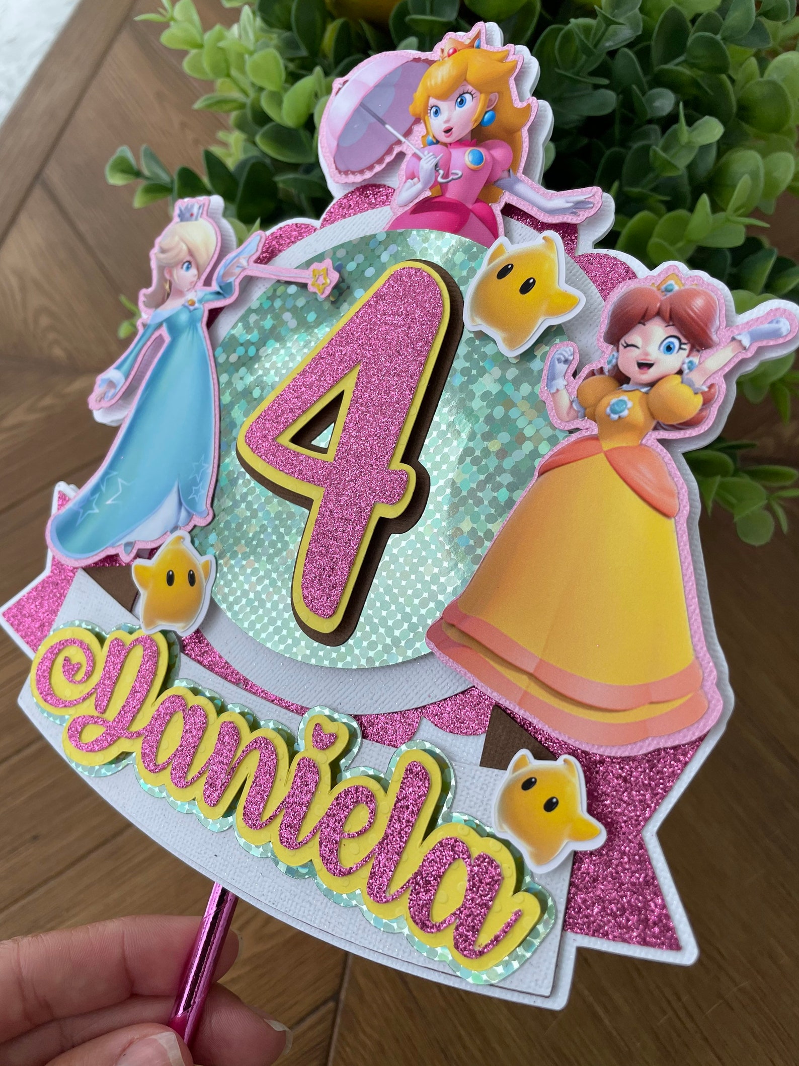 Personalized Mario Princess Cake Topper Princess Peach Cake | Etsy