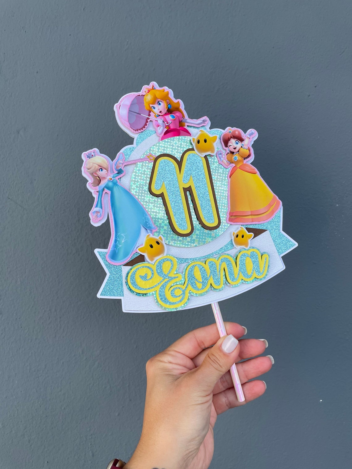 Personalized Mario Princess Cake Topper Princess Peach Cake - Etsy