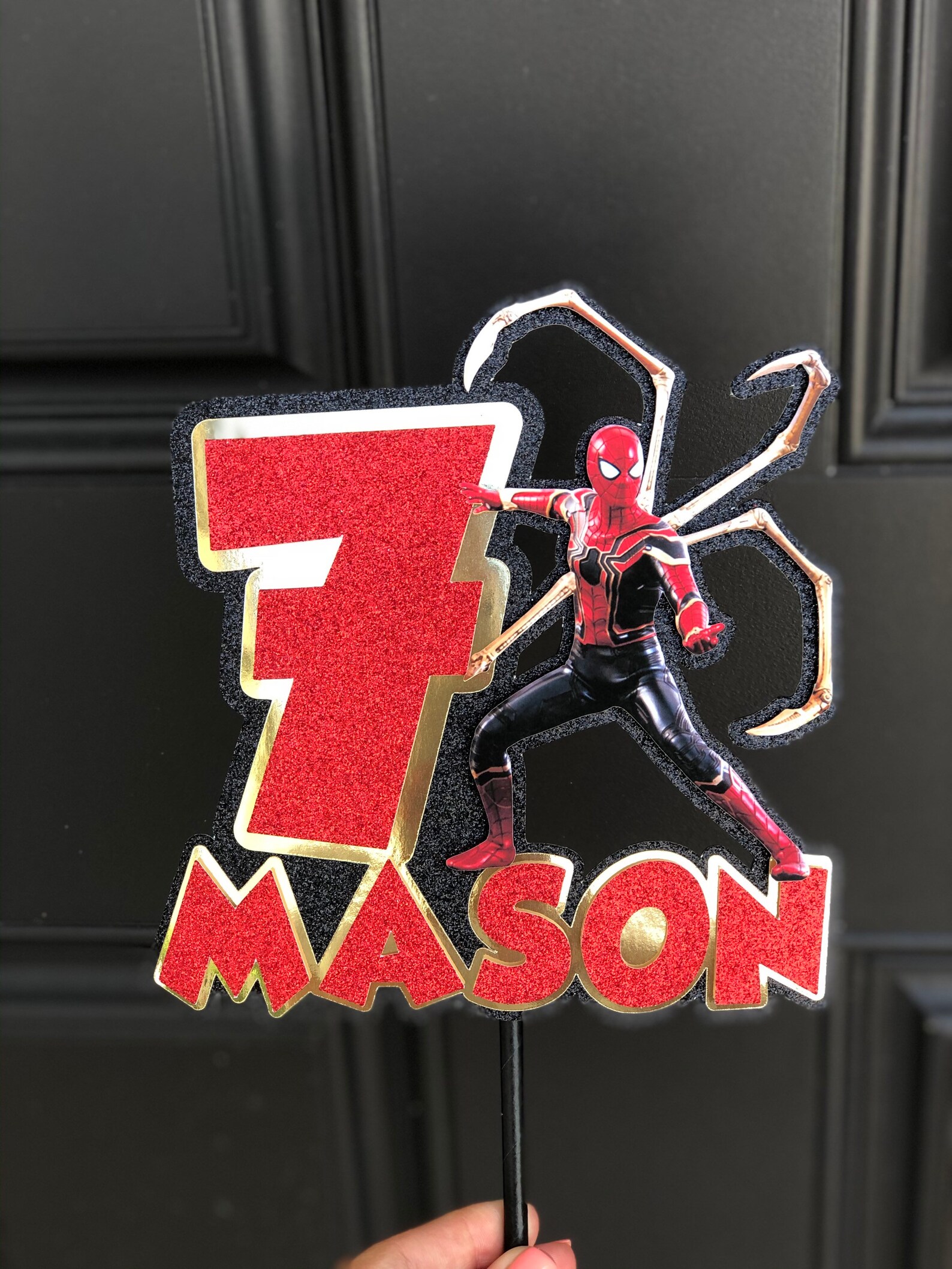 Personalized Spiderman Cake Topper Spider Man Centerpieces Spider Man ...