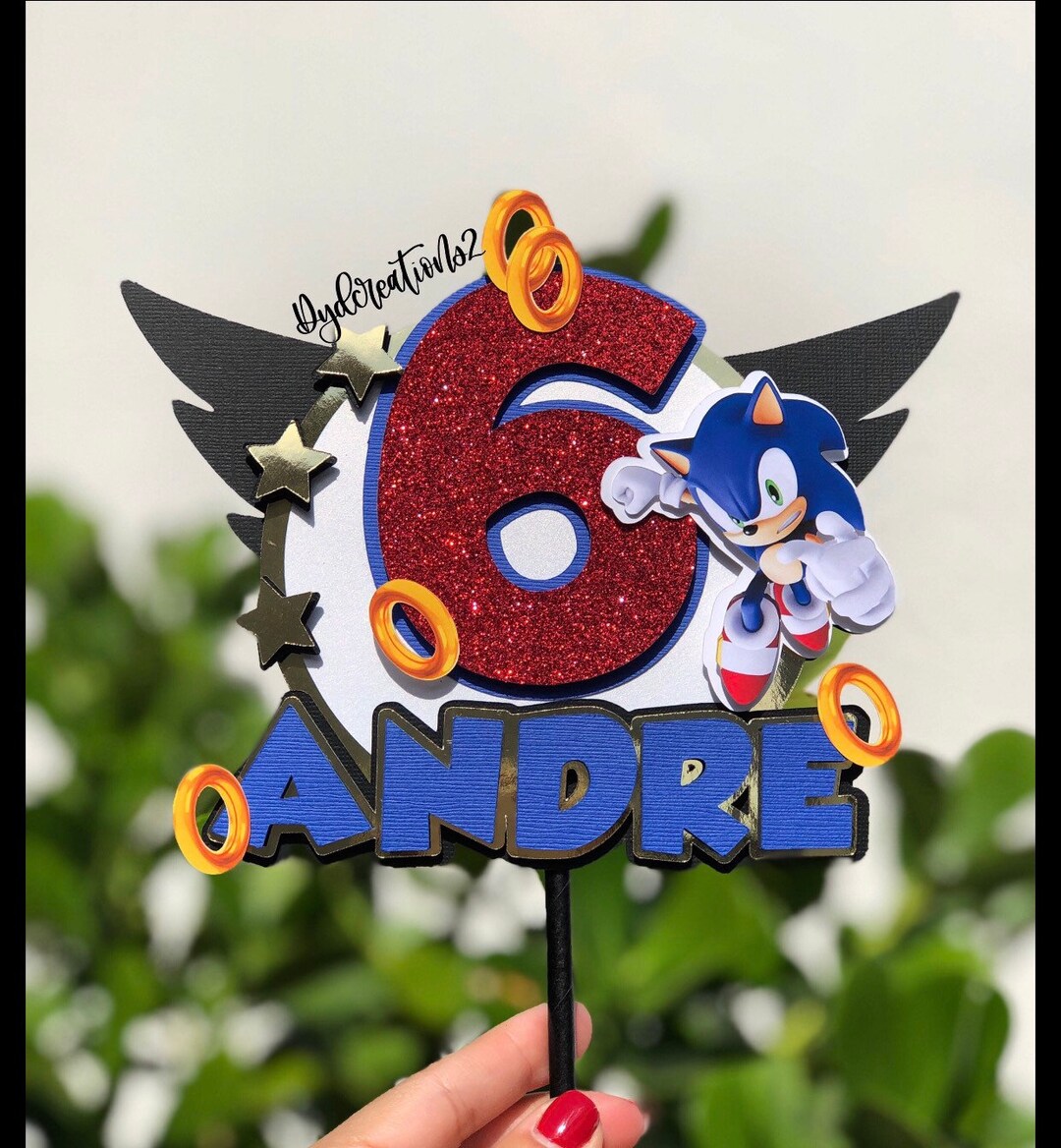 Personalized Sonic Cake Topper | Sonic Cupcake Toppers | Sonic ...
