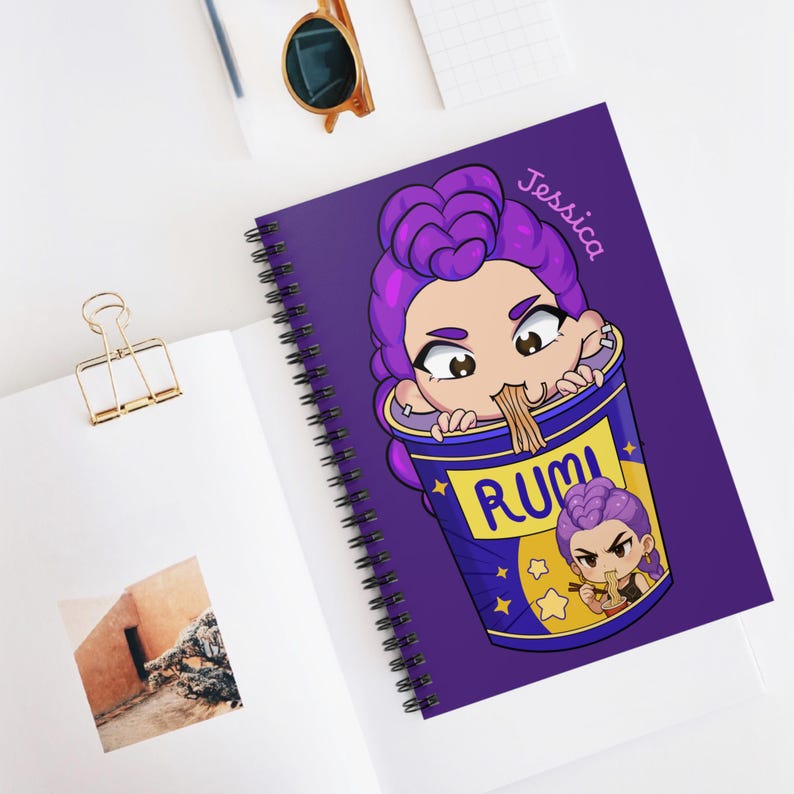 K-pop Demon Hunter Huntrix Rumi Spiral Notebook, Custom Stationery Gift ...