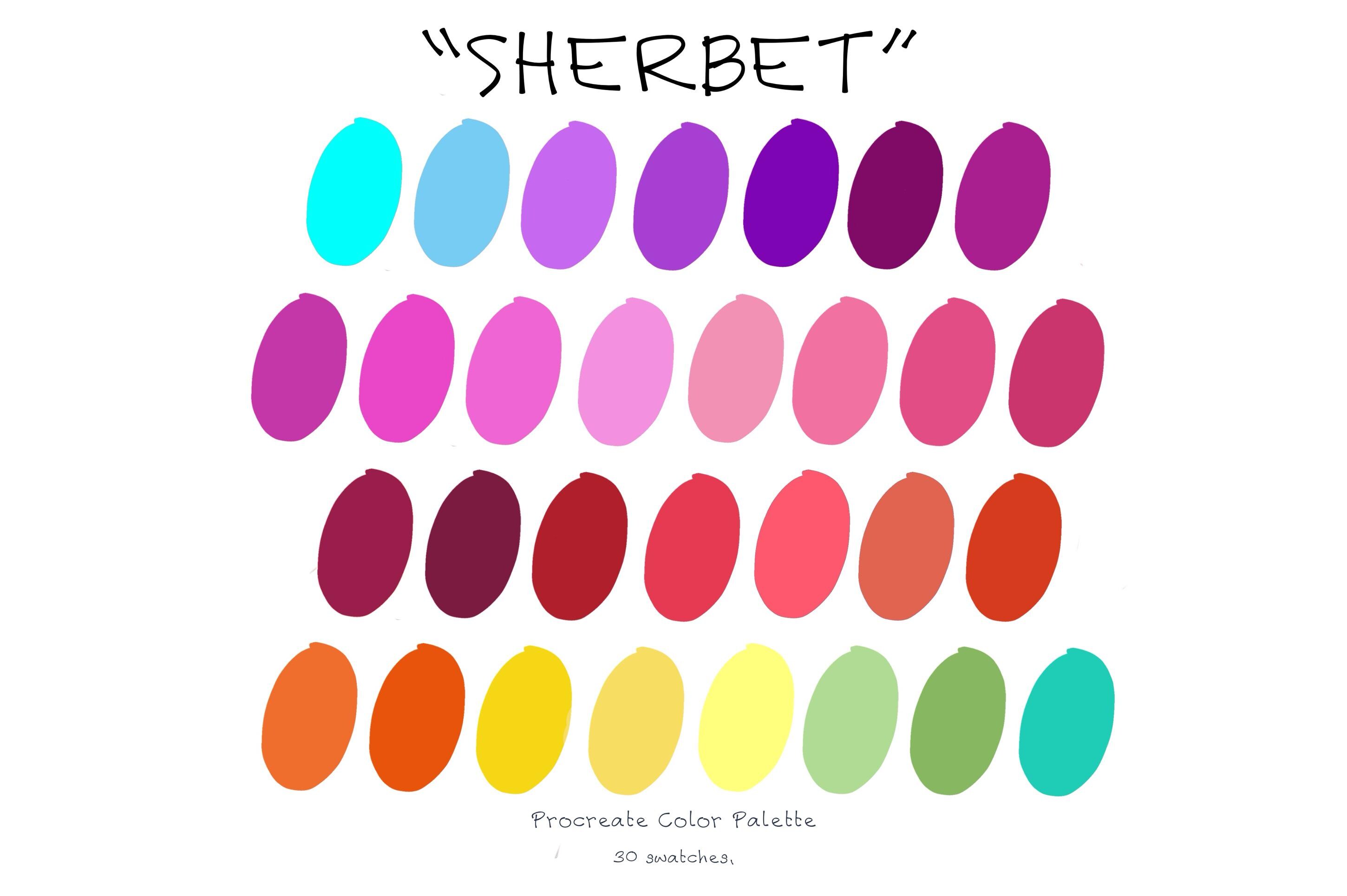 Sherbet > Color Palette/procreate Tool/colour for Graphic Design/color ...