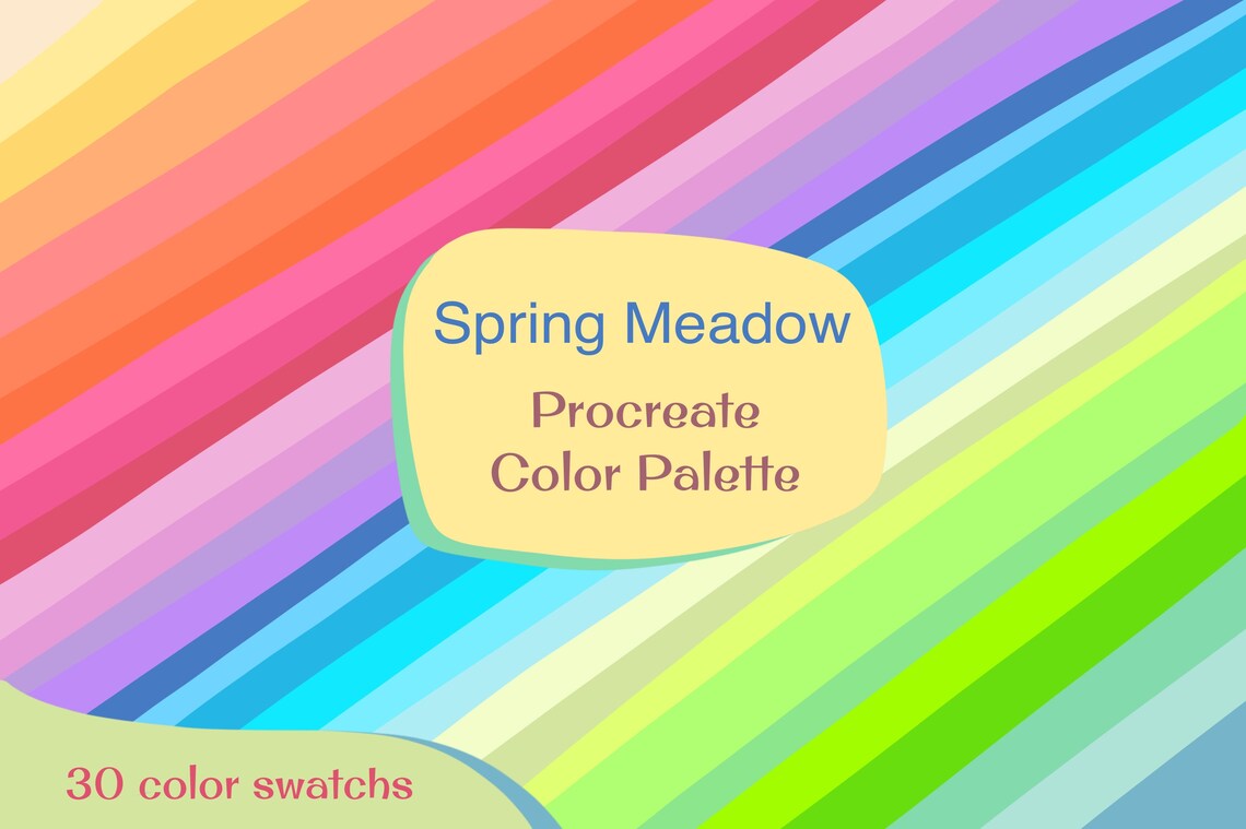 Color Palette Spring Meadow Color Palette/procreate | Etsy