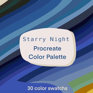 STARRY NIGHT Color Palette / Procreate Tool / Colour for Graphic Design ...