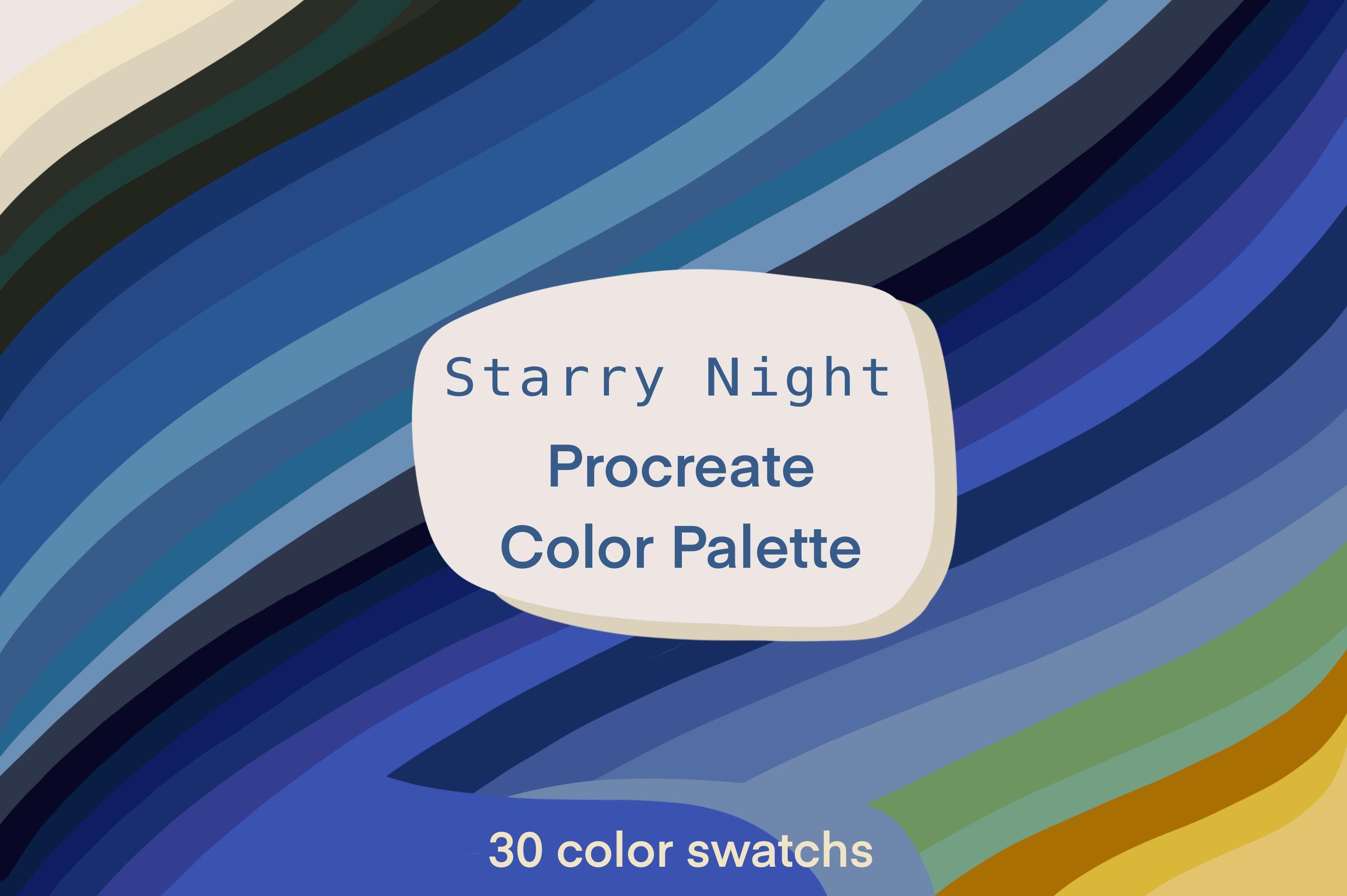 STARRY NIGHT > Color Palette / Procreate Tool / Colour for Graphic ...