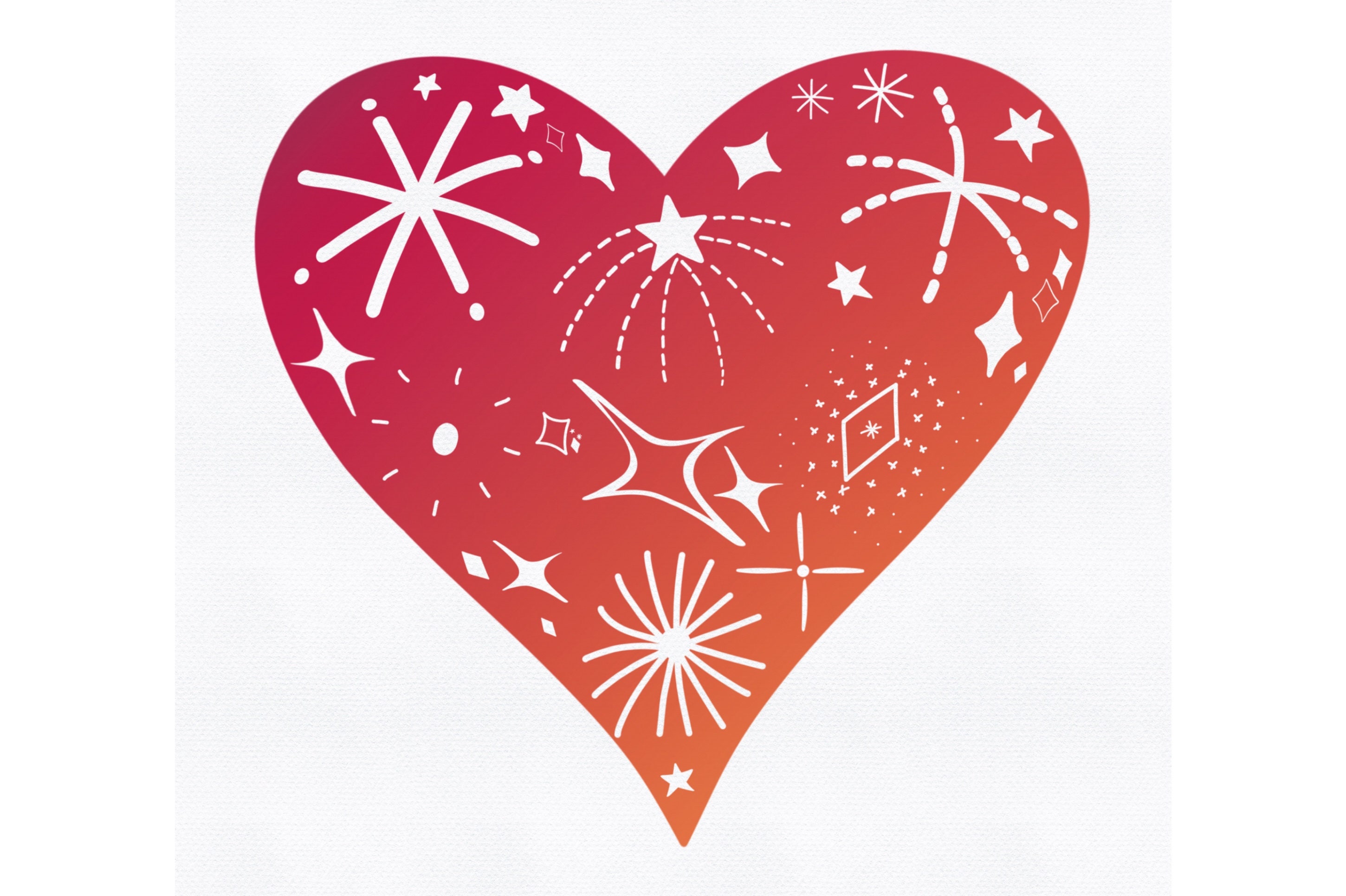Star in Heart PNG, Valentine's Day Sublimation Design (digital Download ...