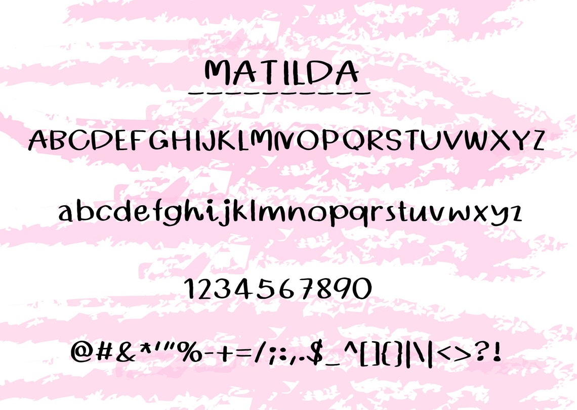 MATILDA FONT, Handwritten Font, Cool Font, Handlettering, Digital Font ...