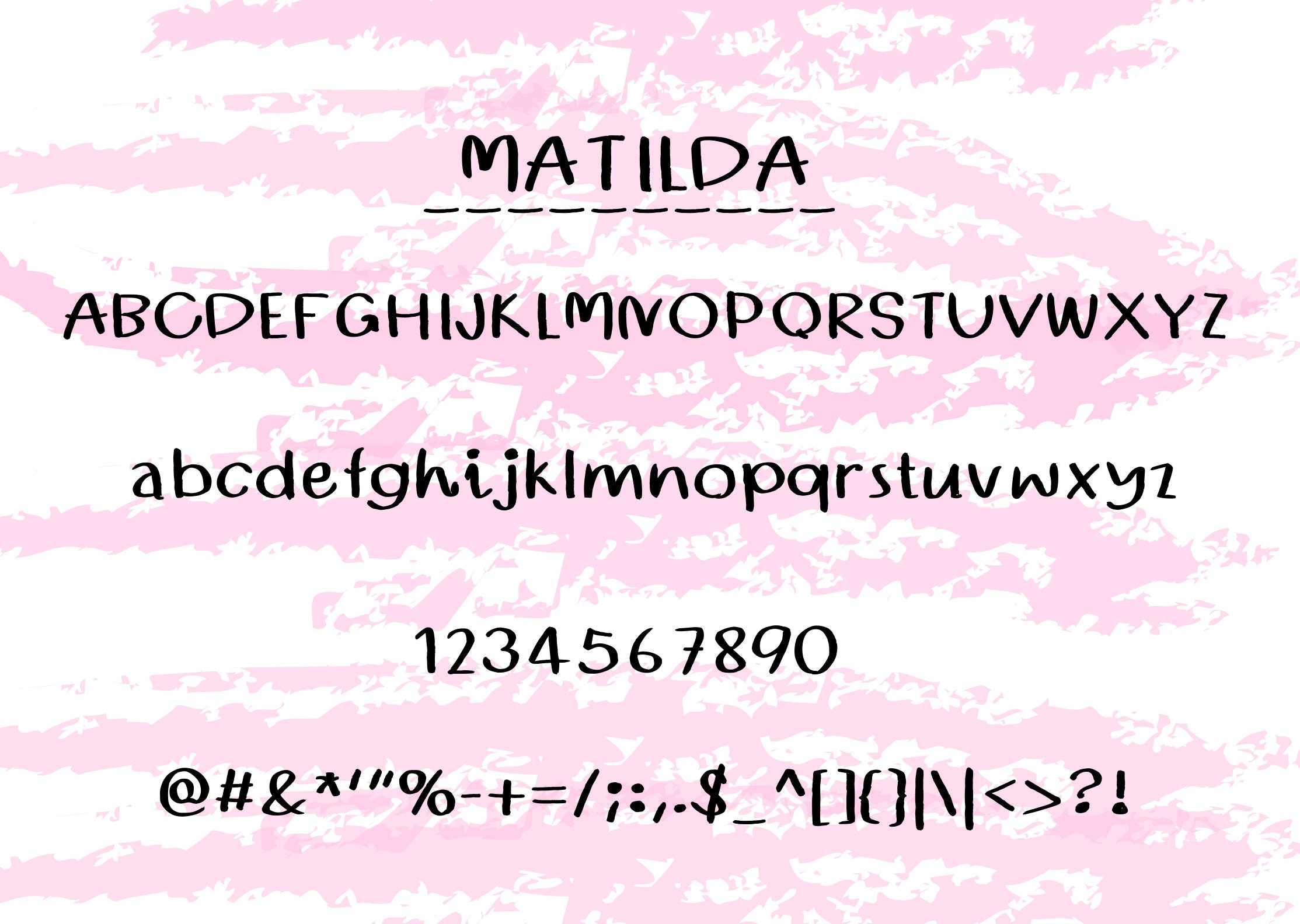 MATILDA FONT, Handwritten Font, Cool Font, Handlettering, Digital Font ...