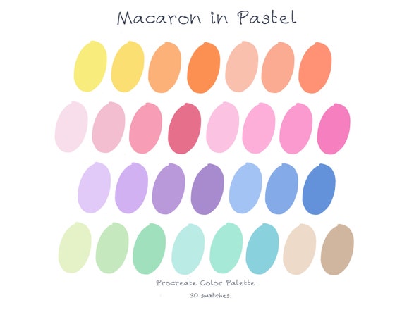 Macaron in Pastel Color Palette / Procreate Tool / Colour | Etsy