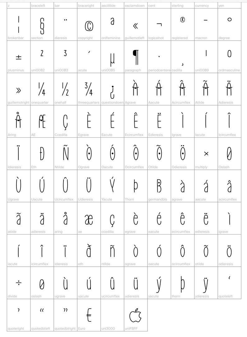 AARON FONT, Handwritten Font, Cute Font, Crafting Fonts, Digital Font ...