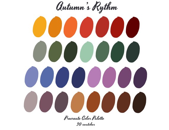 AUTUMNS RHYTHM Color Palette / Procreate Tool / Colour | Etsy