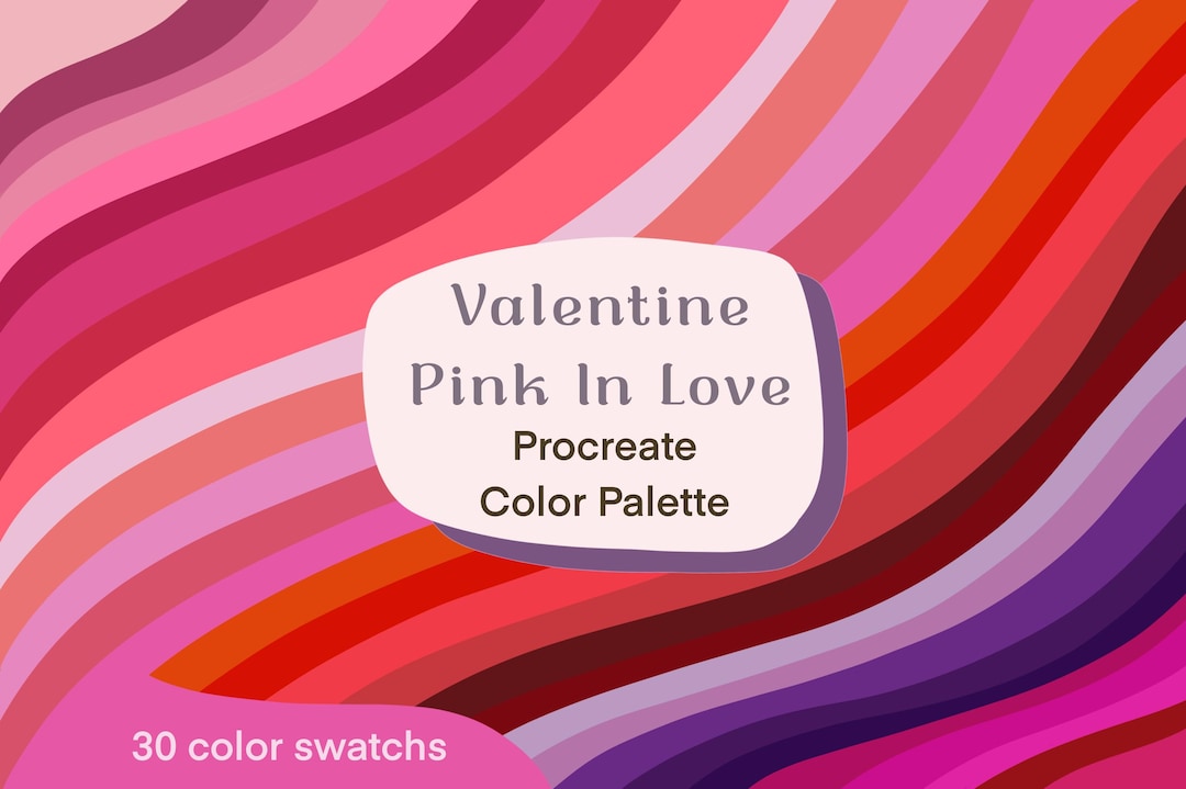 Valentine “pink in Love”> Color Palette/procreate Tool/colour for ...