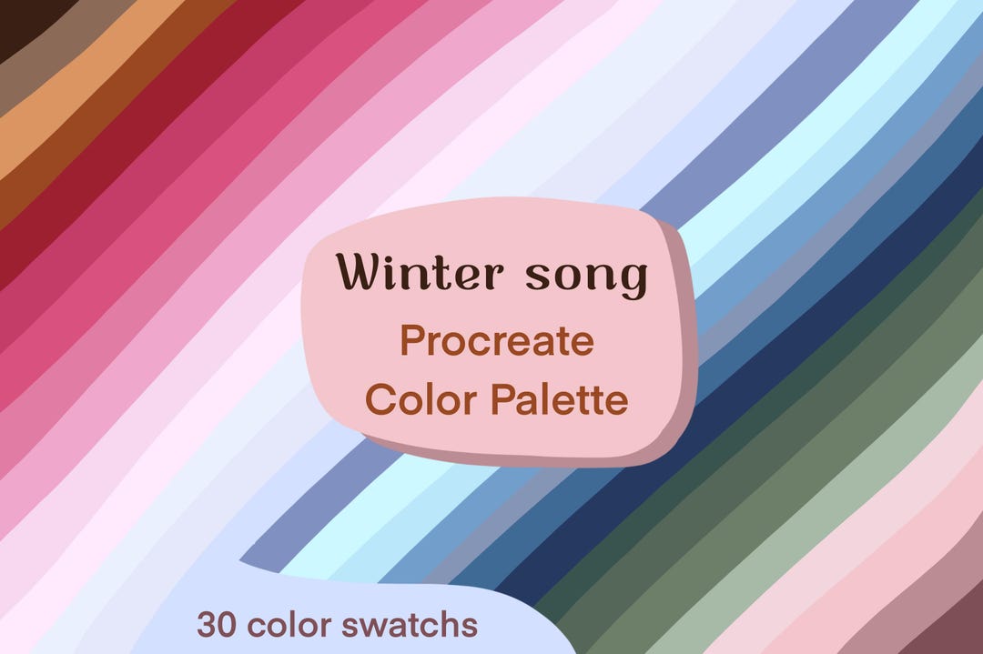 WINTER SONG > Color Palette / Procreate Tool / Colour for Graphic ...