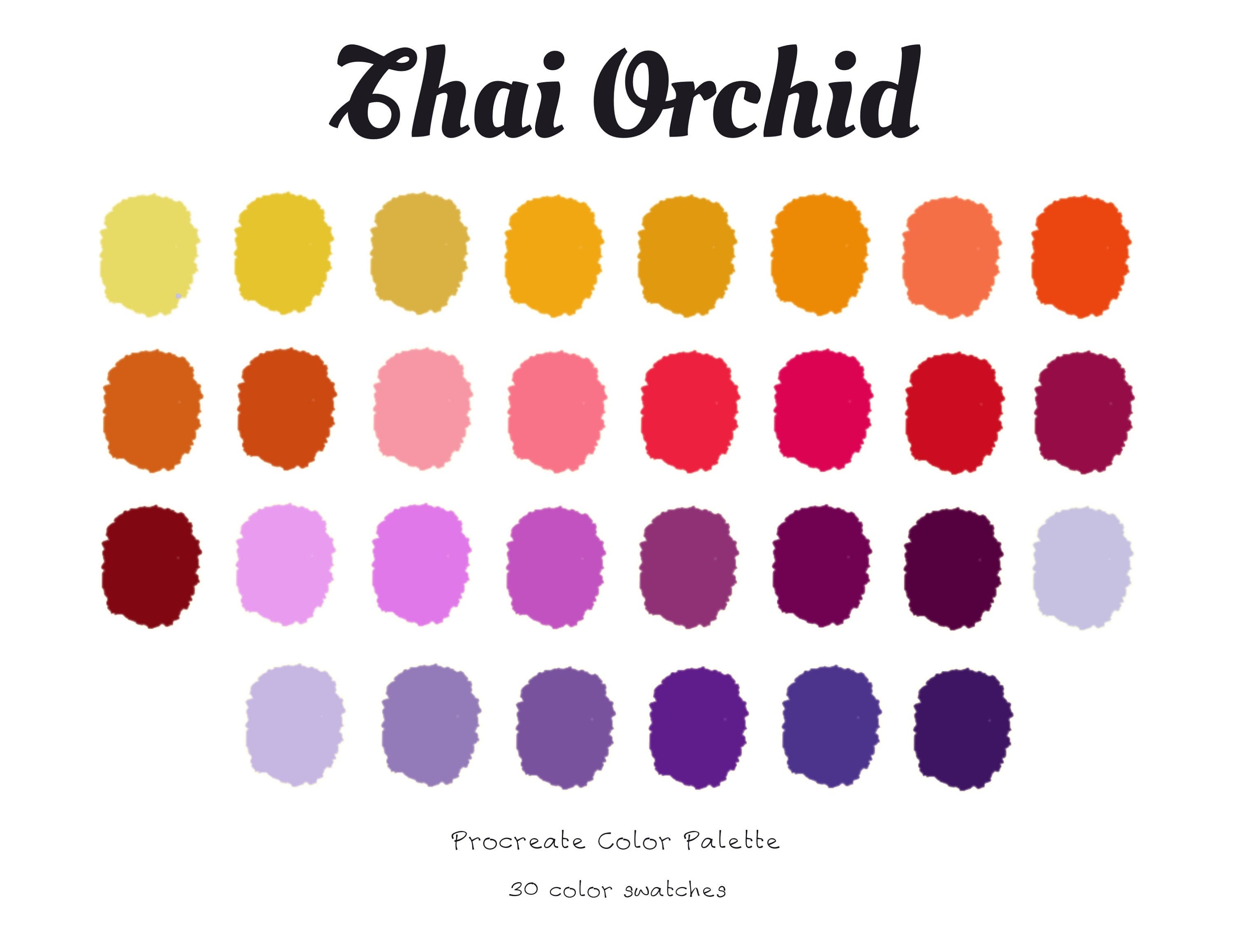 Thai Orchid > Color Palette / Procreate Tool / Colour for Graphic ...