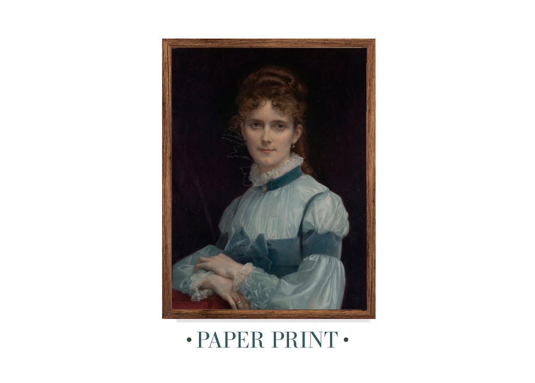 PRINTED Edith Vintage Portrait Painting - Etsy