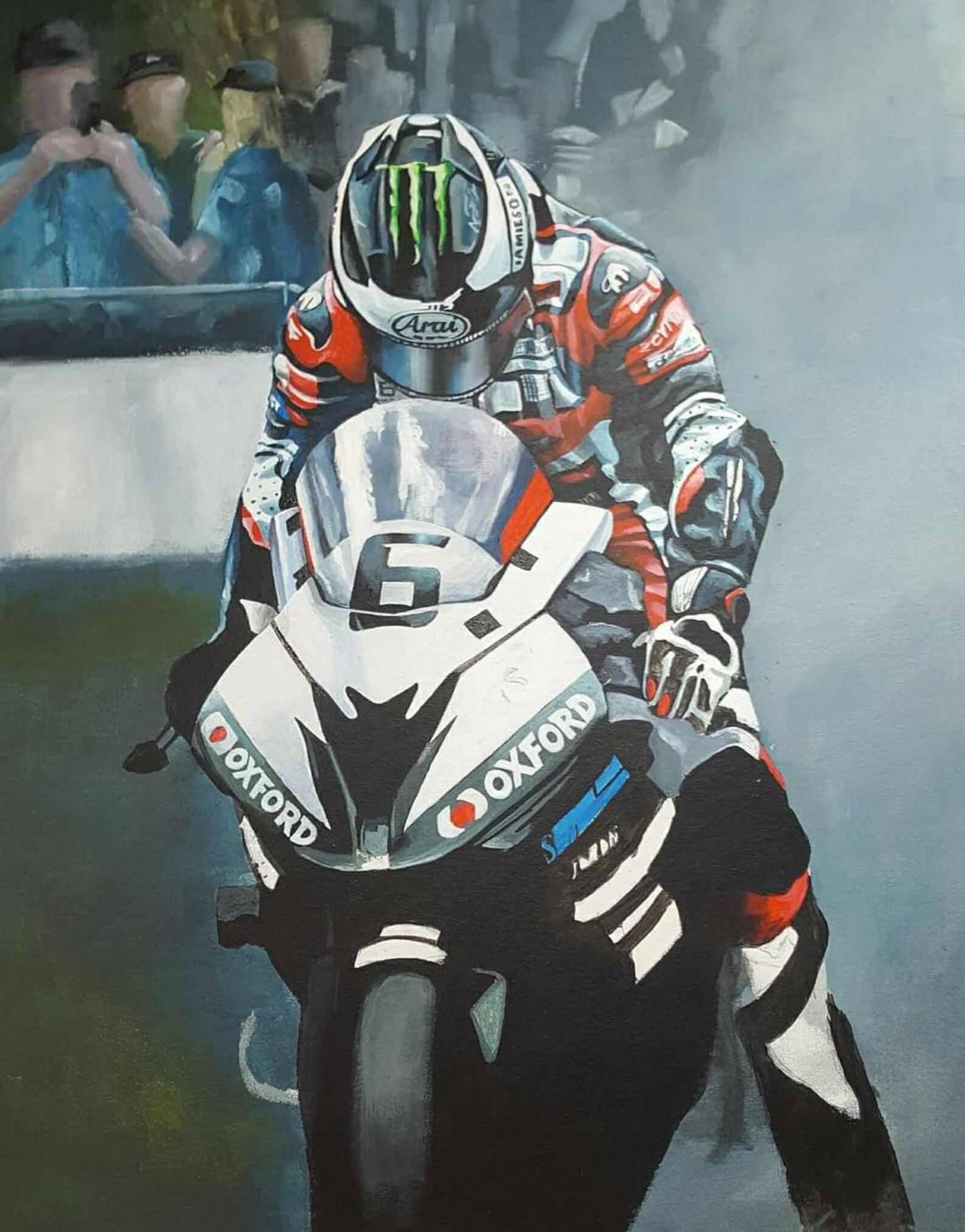 Michael Dunlop Limited Edition Art Print by Jeff Rush Motorcycle Racing ...