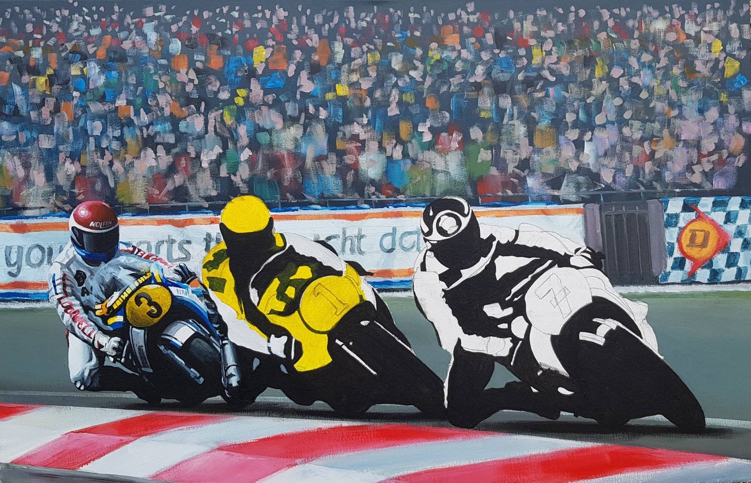 Barry Sheene Limited Edition Art Print by Jeff Rush Motorcycle Racing ...