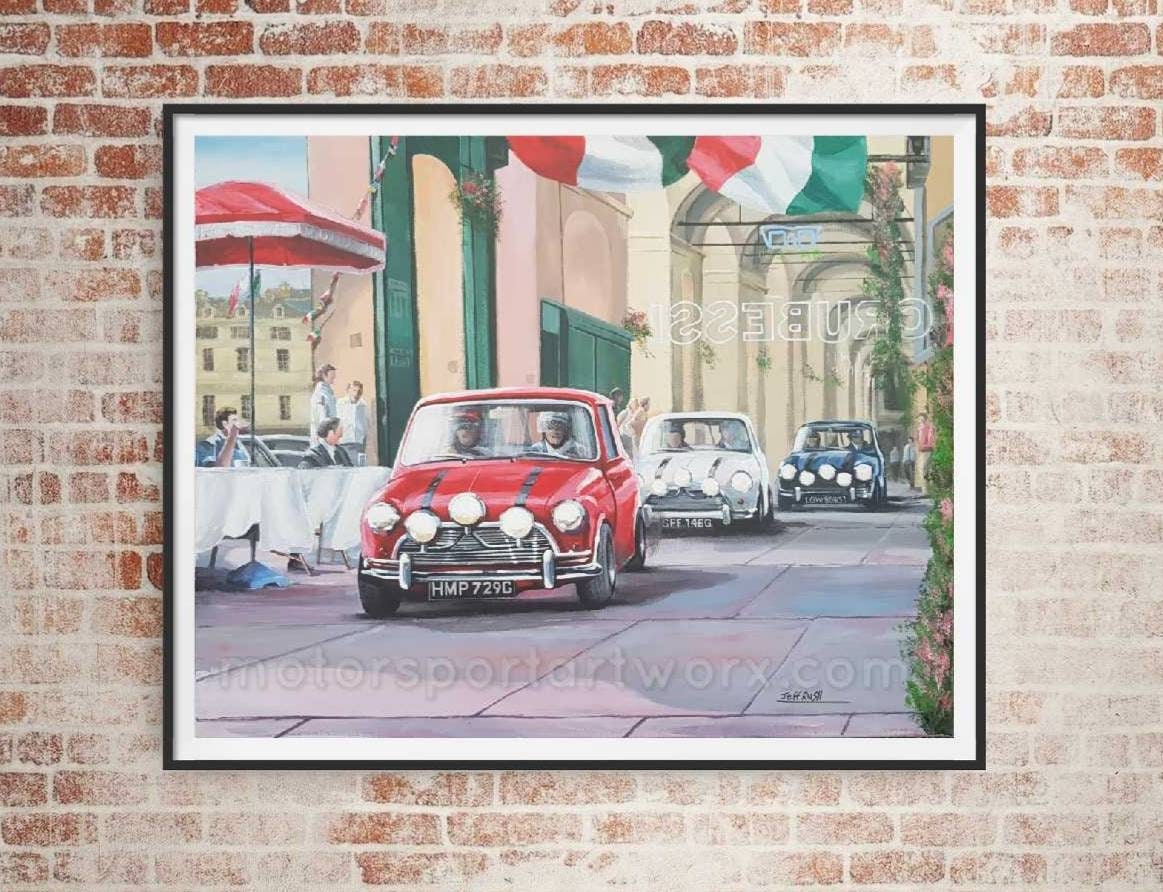The Italian Job Mini Cooper Poster Limited Edition Print by - Etsy
