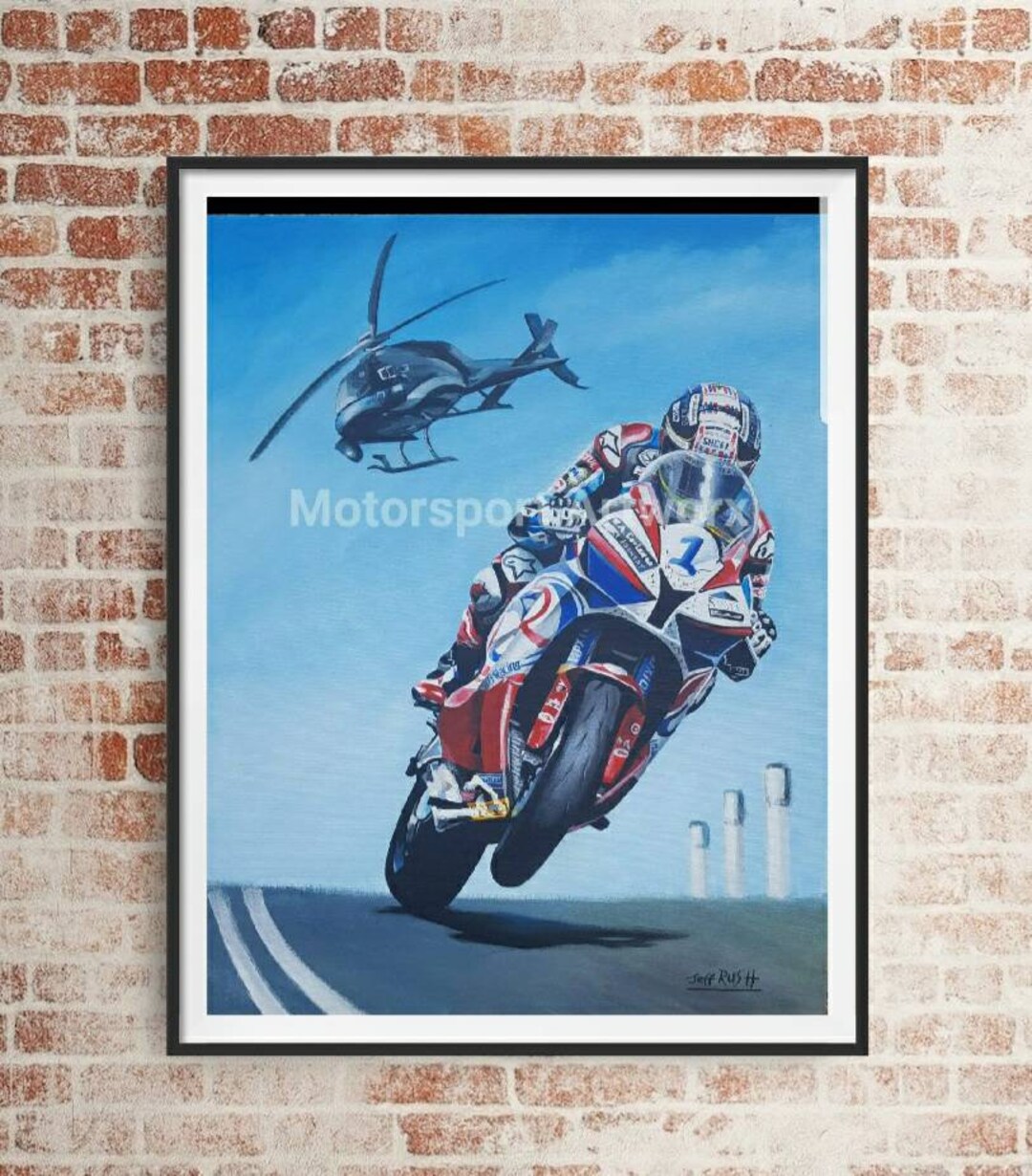 John Mcguinness Limited Edition Art Print by Jeff Rush Road Racing ...