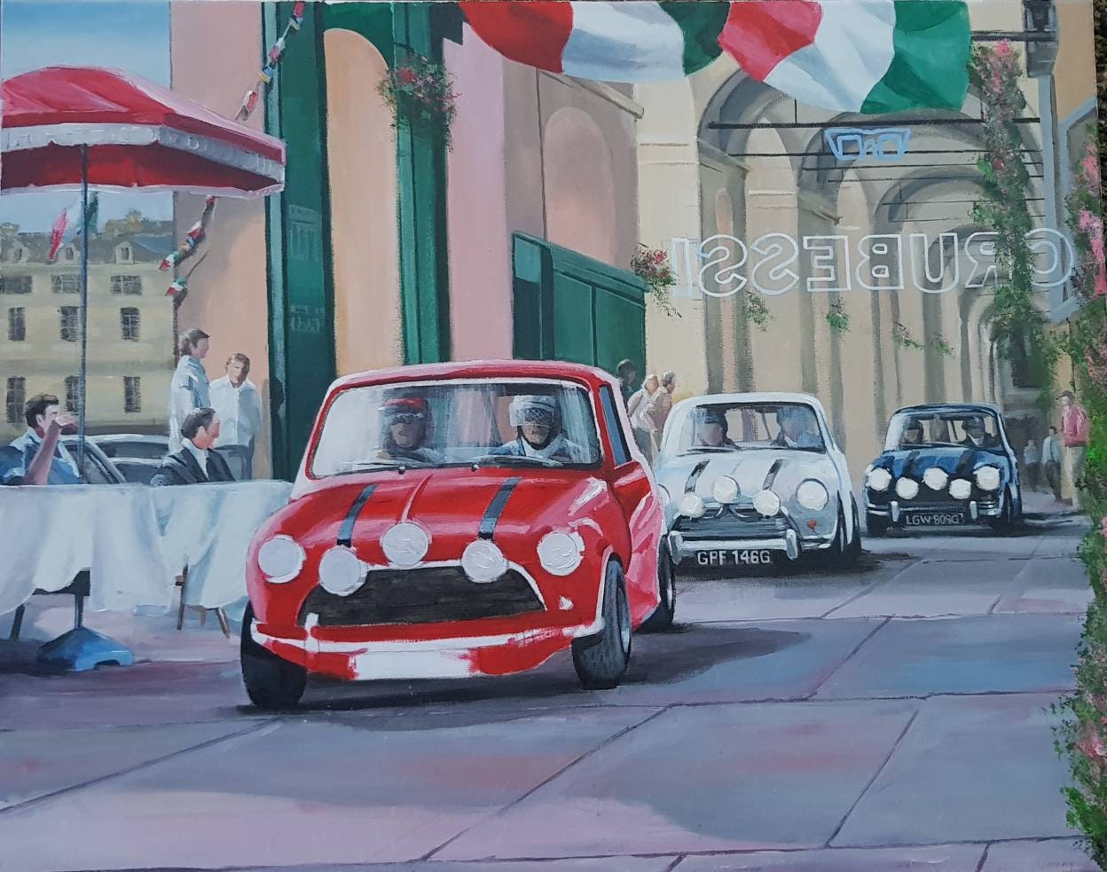 The Italian Job Mini Cooper Poster Limited Edition Print by Jeff Rush ...