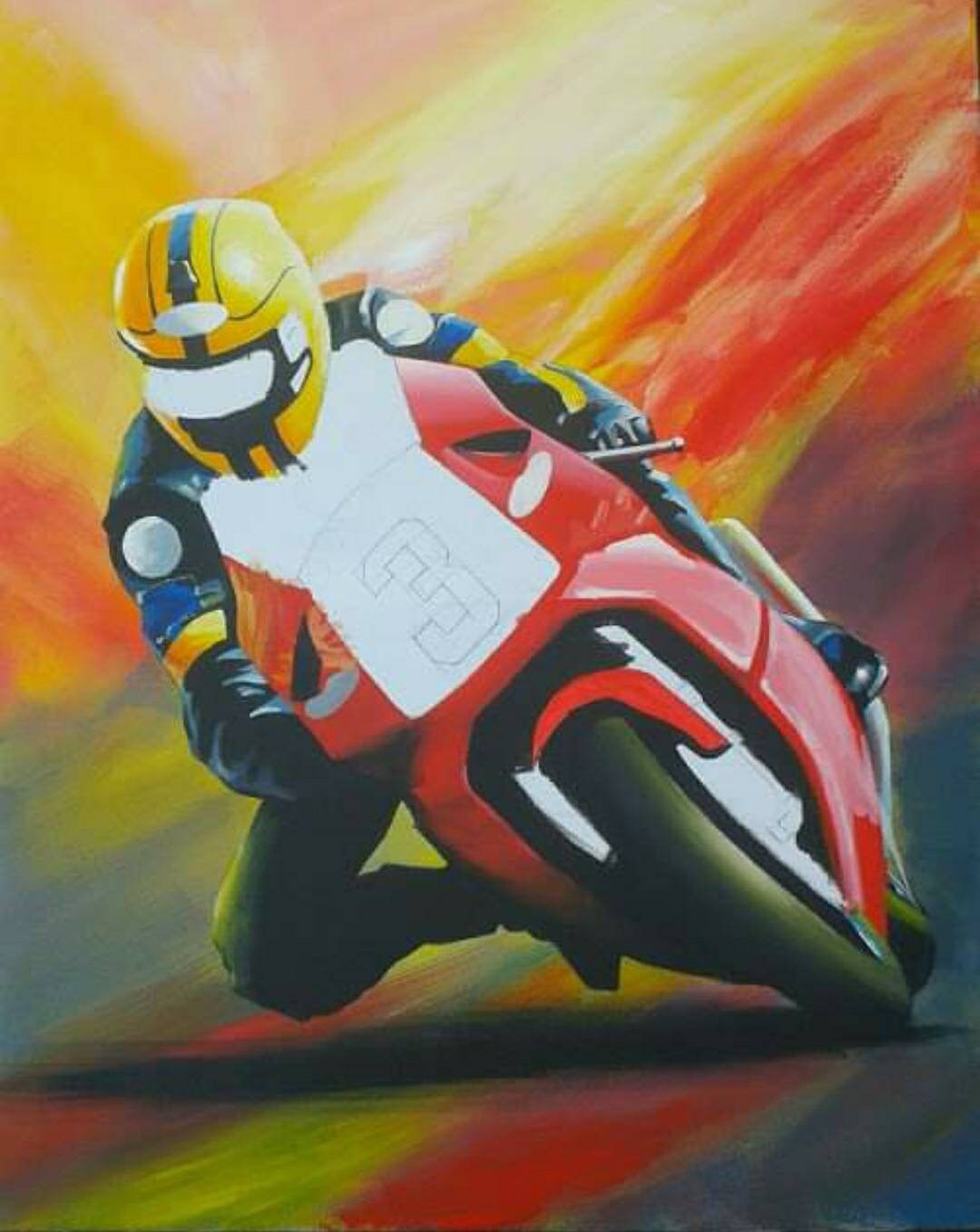 Joey Dunlop Limited Edition Art Print by Jeff Rush Motorcycle Racing ...