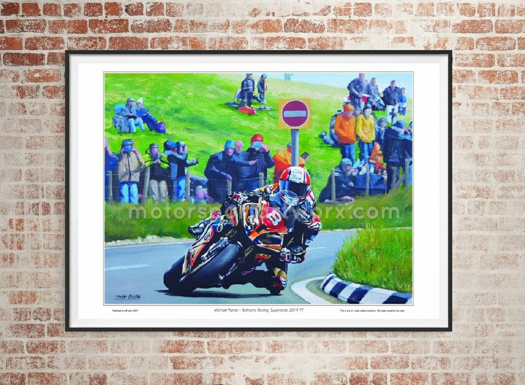 Michael Rutter, Limited Edition Art Print by Jeff Rush (autographed by ...