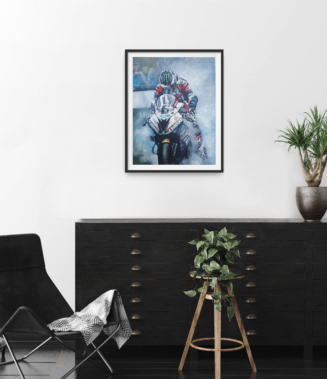 Michael Dunlop Limited Edition Art Print by Jeff Rush Motorcycle Racing ...