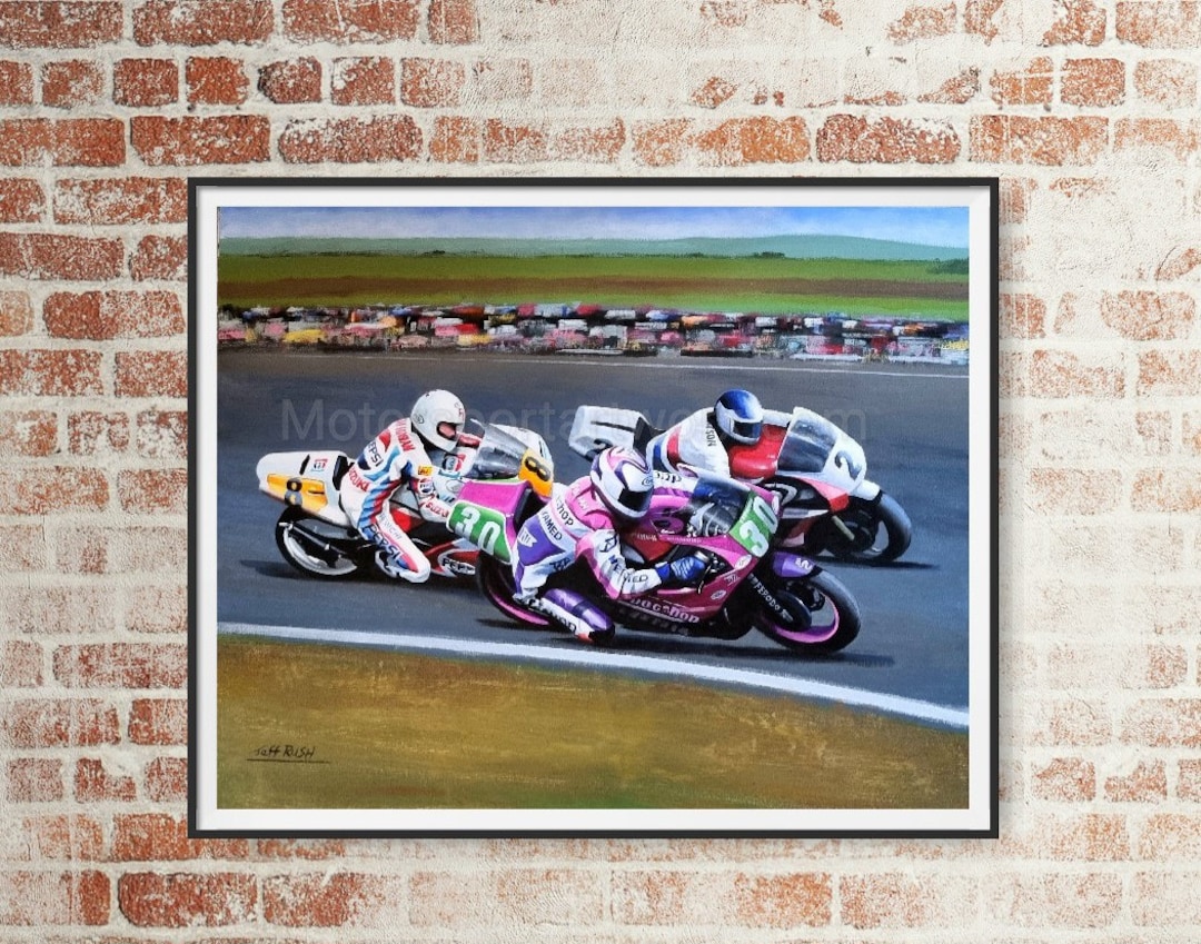 Gary Cowan Limited Edition Motorcycle Art Print by Jeff Rush - Etsy