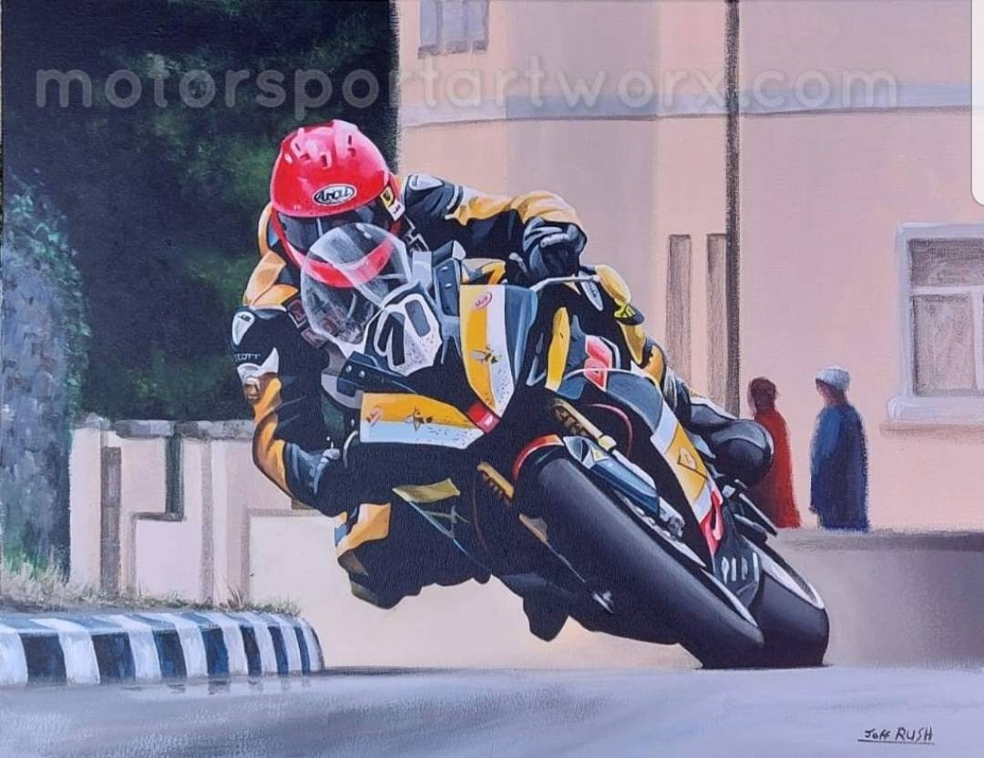 Davy Morgan Limited Edition Print by Jeff Rush Motorbike Poster Road ...