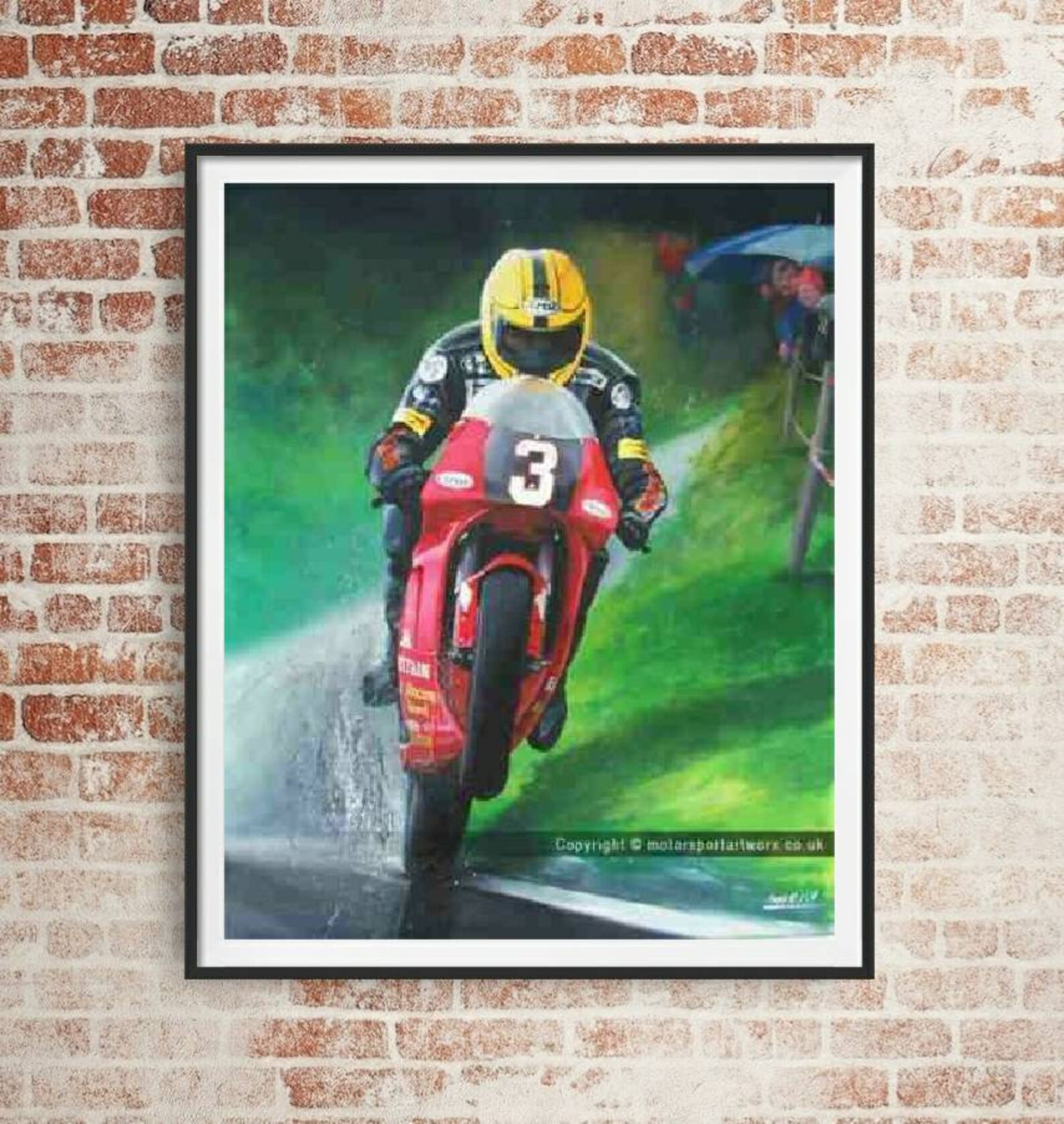 Joey Dunlop Limited Edition Art Print by Jeff Rush Motorcycle Poster ...