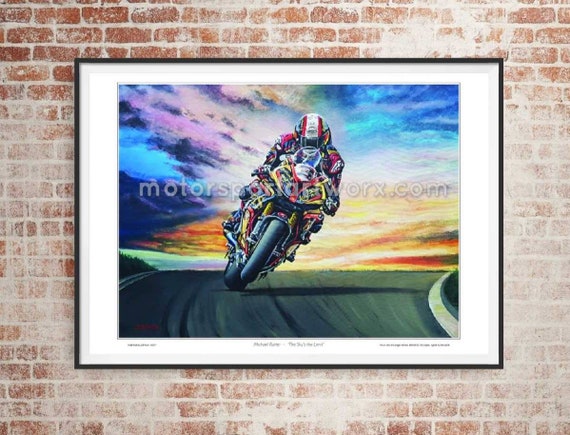 Michael Rutter autographed limited edition print by Jeff Rush | Etsy