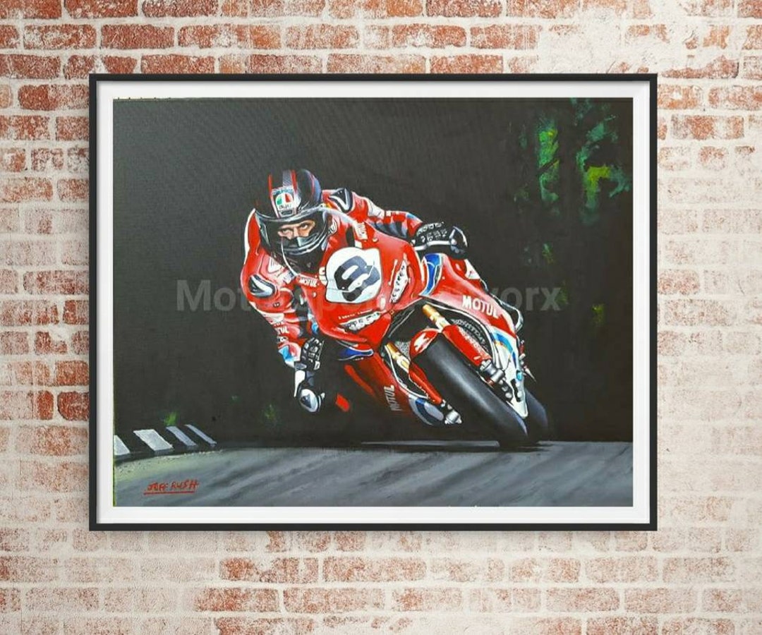 Guy Martin Limited Edition Art Print by Jeff Rush Motorcycle Racing ...