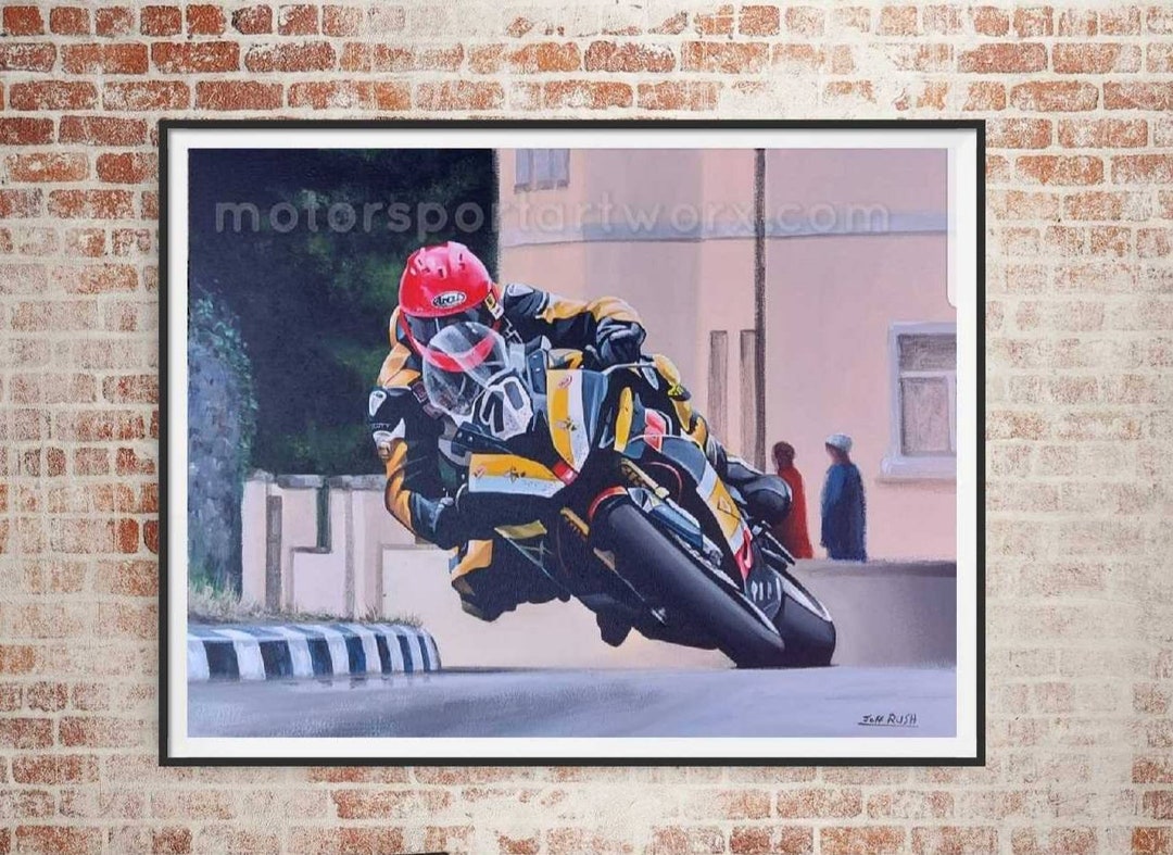 Davy Morgan Limited Edition Print by Jeff Rush Motorbike Poster Road ...