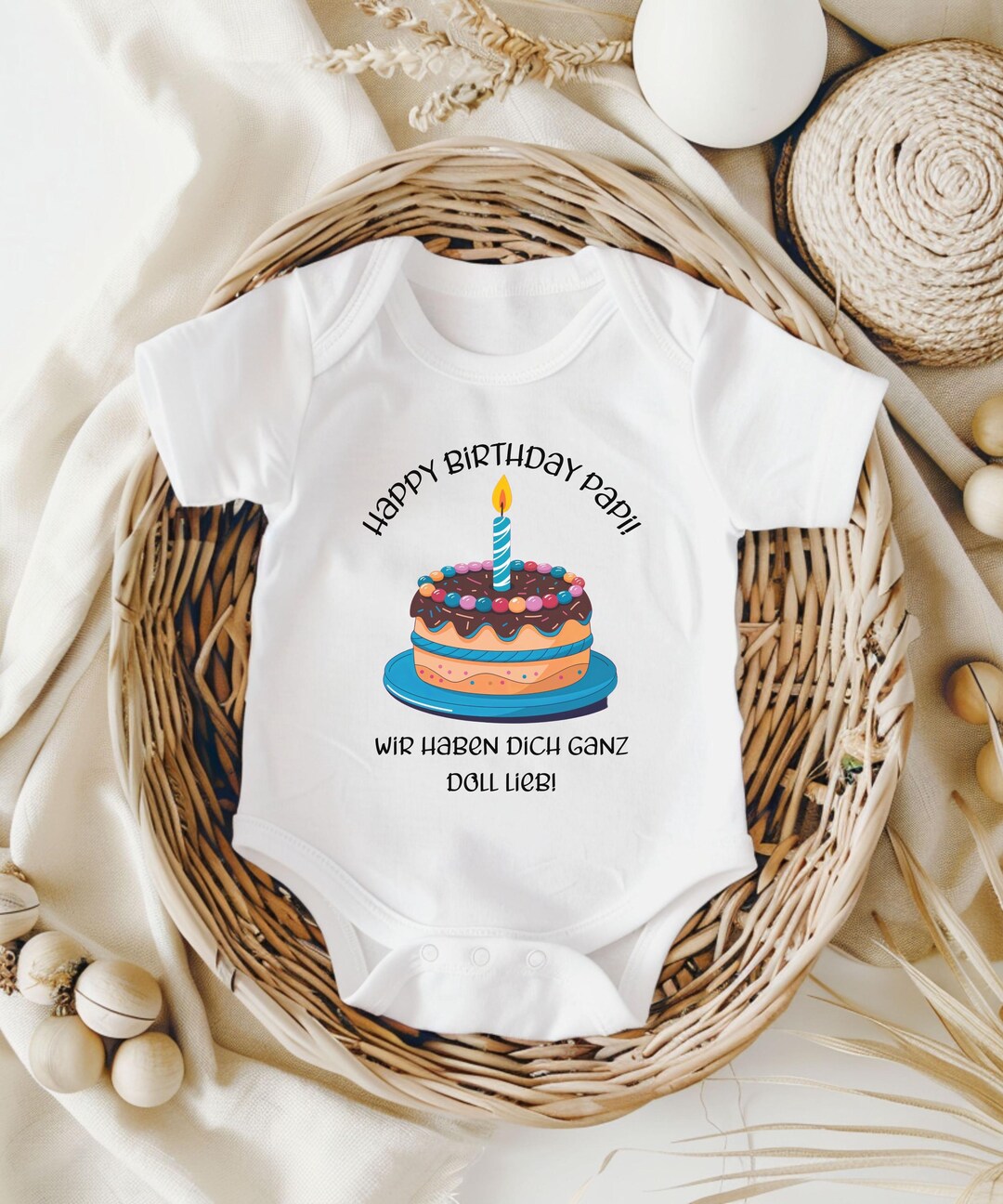 Baby Body Papa, Happy Birthday Papa, Baby Bodysuit Birthday, Cute Baby ...