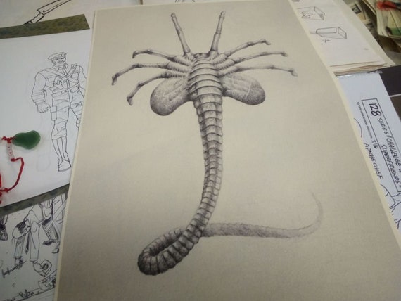 Alien Facehugger animation print poster sci-fi horror aliens | Etsy