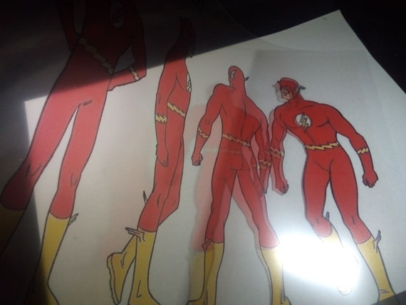 Vintage Flash Animation Cel 1970's Super Friends Cartoon Model sheet ...