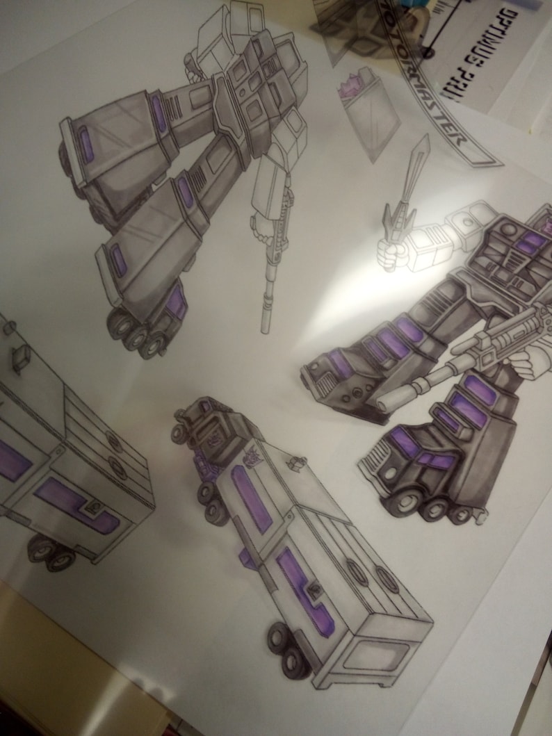 Transformers Animation Cel MOTORMASTER Model Sheet G1 Cartoon | Etsy